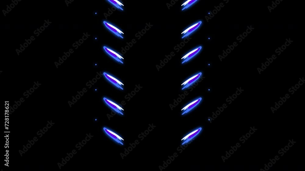 cartoon hand drawn magic shape element neon effect light loop Animation ...