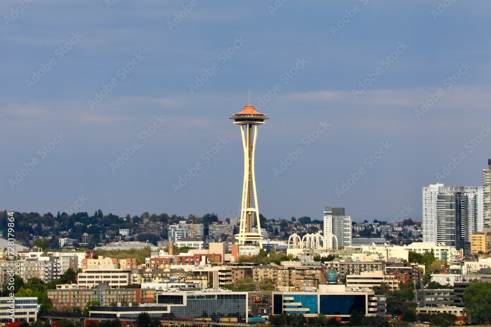 Seattle Space Needle tower. Built in 1961, the Space Needle is an icon ...