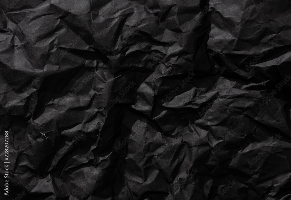 Crumpled and folded Black Paper Texture for background Stock Photo ...