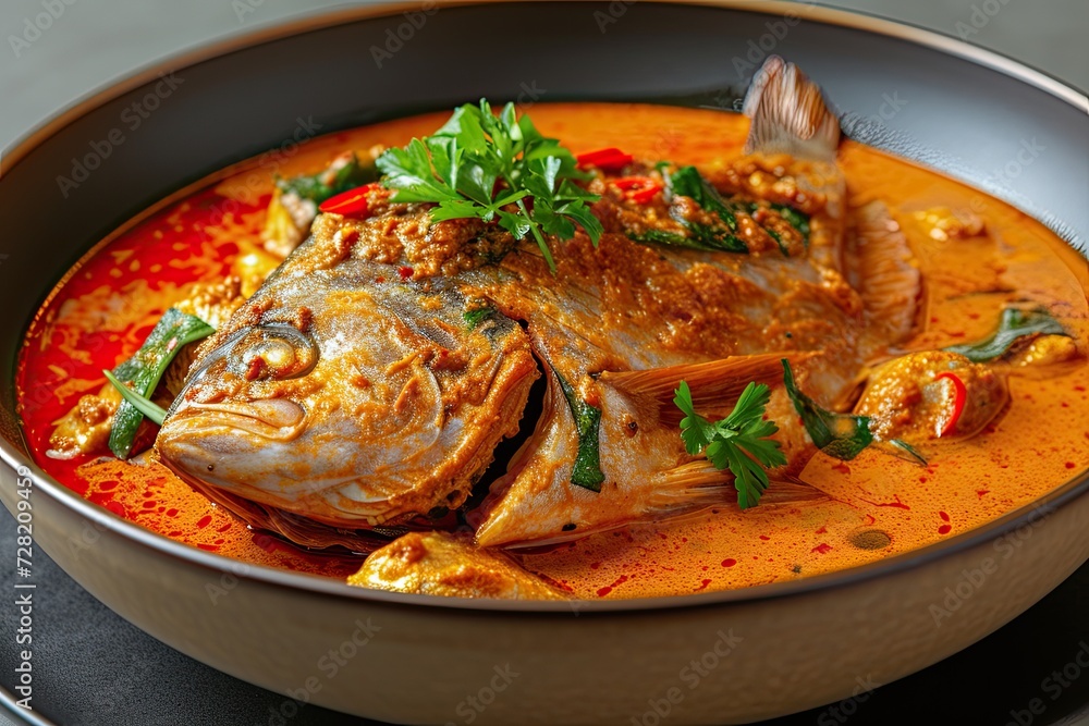 Redtail Catfish Fish in Dried Red Curry Sauce curry cooked with fish ...