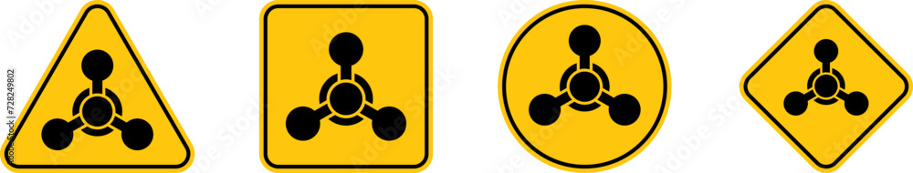 Sign Poison. Danger sign with skull. Toxic, electricity, Radioactive ...