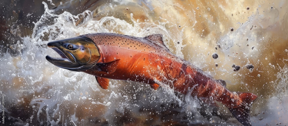 An Image of a Salmon Catch - An Image Inducing the Thrill of Catching a ...
