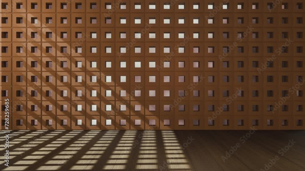 Empty brick wall. The backdrop for exhibition ,booth,product.Floor for ...