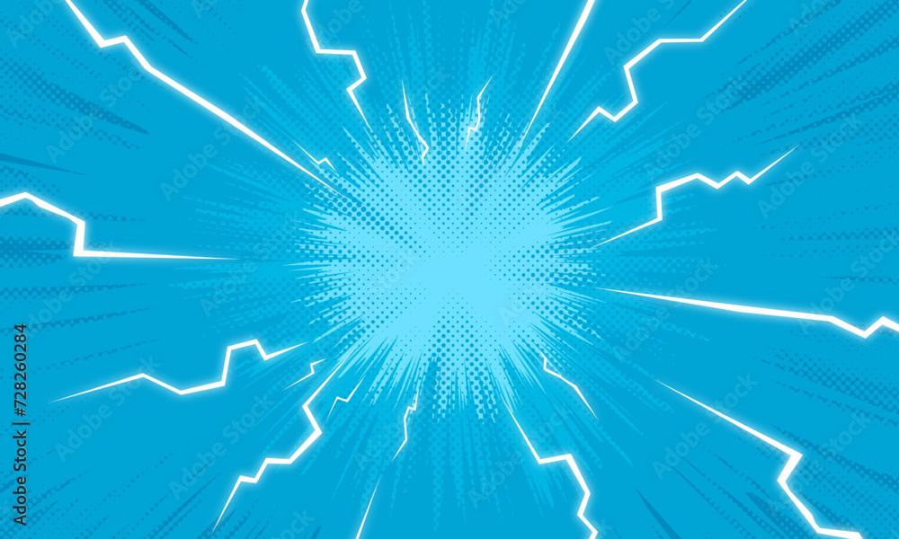 Comic Background With Power Fx/ Illustration of a powerful comics like ...
