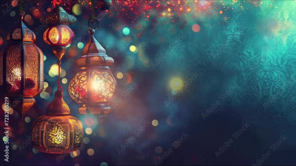 Ramadan Background - Lantern, Candle, and Animated Starlight - 4K ...