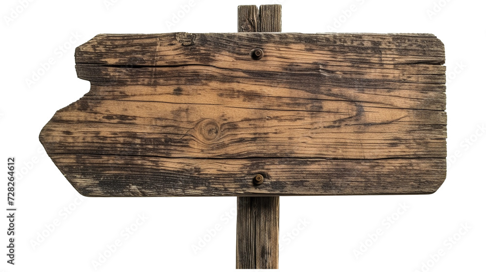 Old empty wooden sign board on isolated white background Stock Photo ...