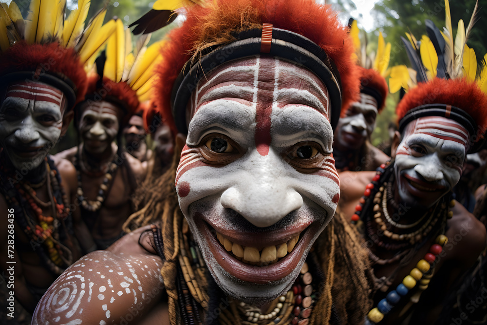 Huli Wigmen of Papua New Guinea: Traditional Clothing and Face Paint ...