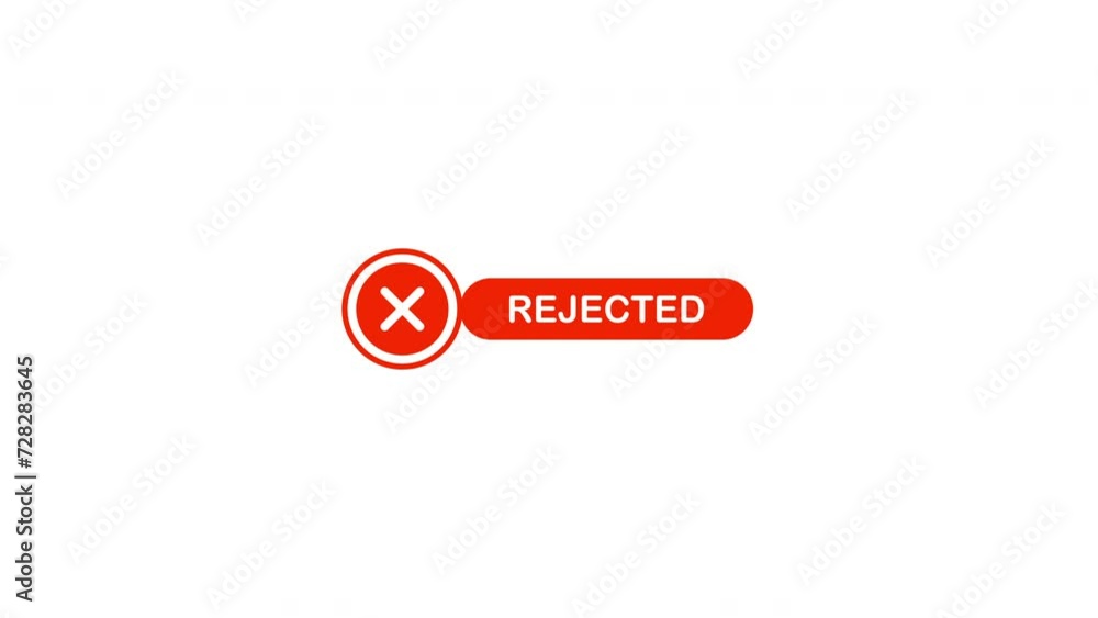 Vidéo Stock cross check with rejected animation. on white background ...