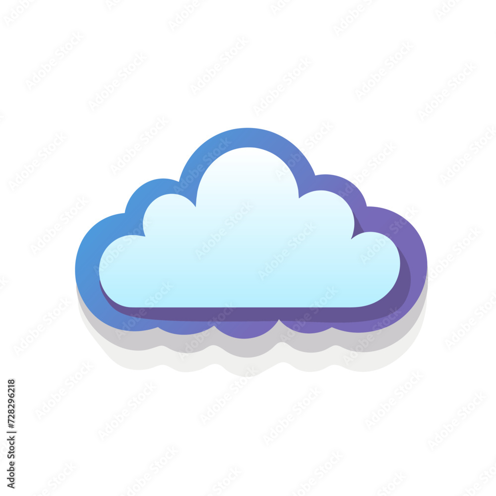 Cloud software development filled gradient logo. Collaboration business value. Cloud simple icon ...