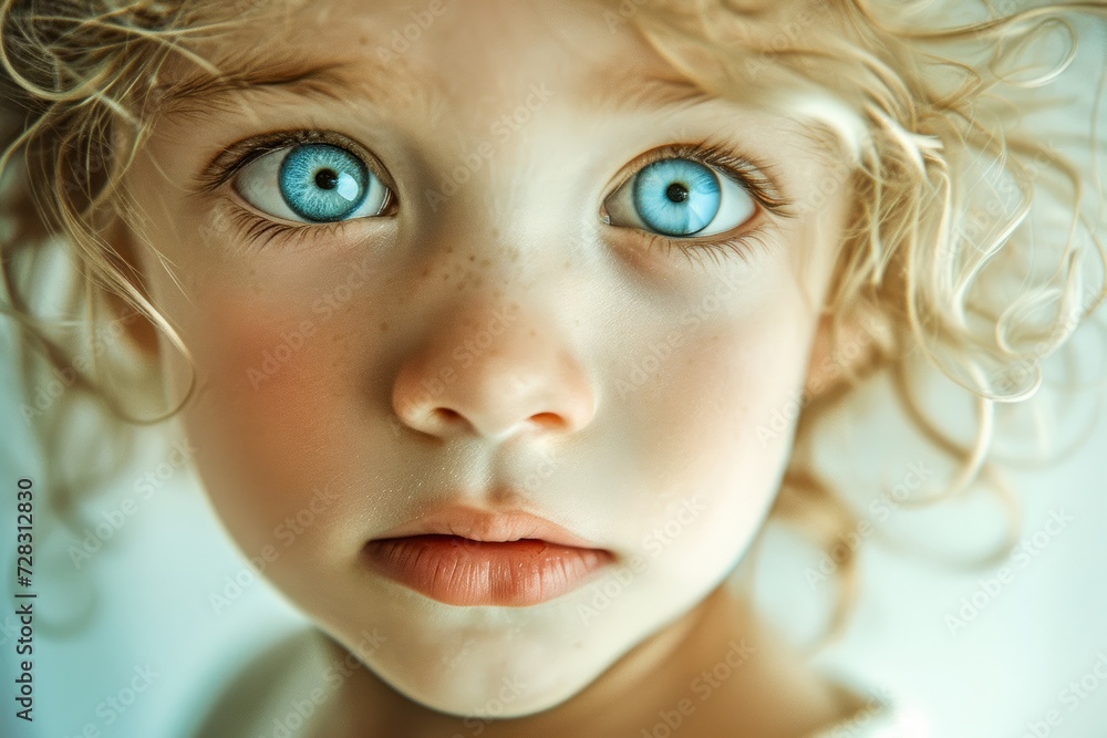 Captivating innocence captured in a child's closeup portrait ...