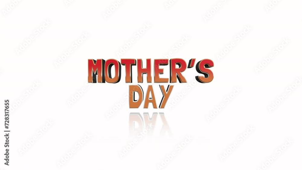 A vibrant logo for Mother's Day featuring red and orange letters ...
