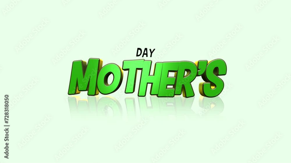 A simple image of the word mother in green letters on a white ...