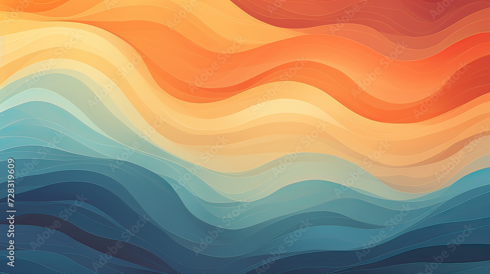 Merging the beauty of a sunset with abstract patterns, a compelling and ...