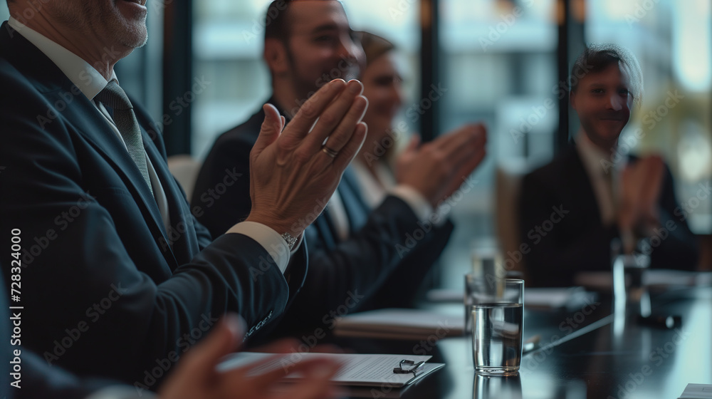 Celebrating Corporate Success: Team Applause, Achieving Cooperation ...