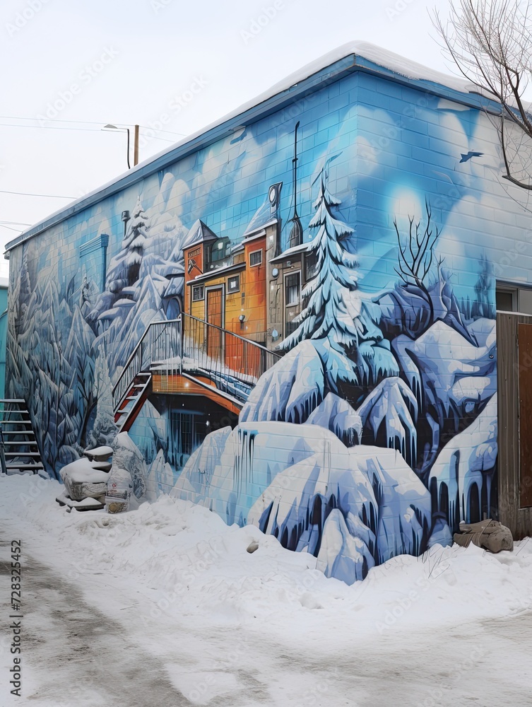 Snowy City Murals: Winter Street Graffiti Unveiling Urban Art Goodness ...