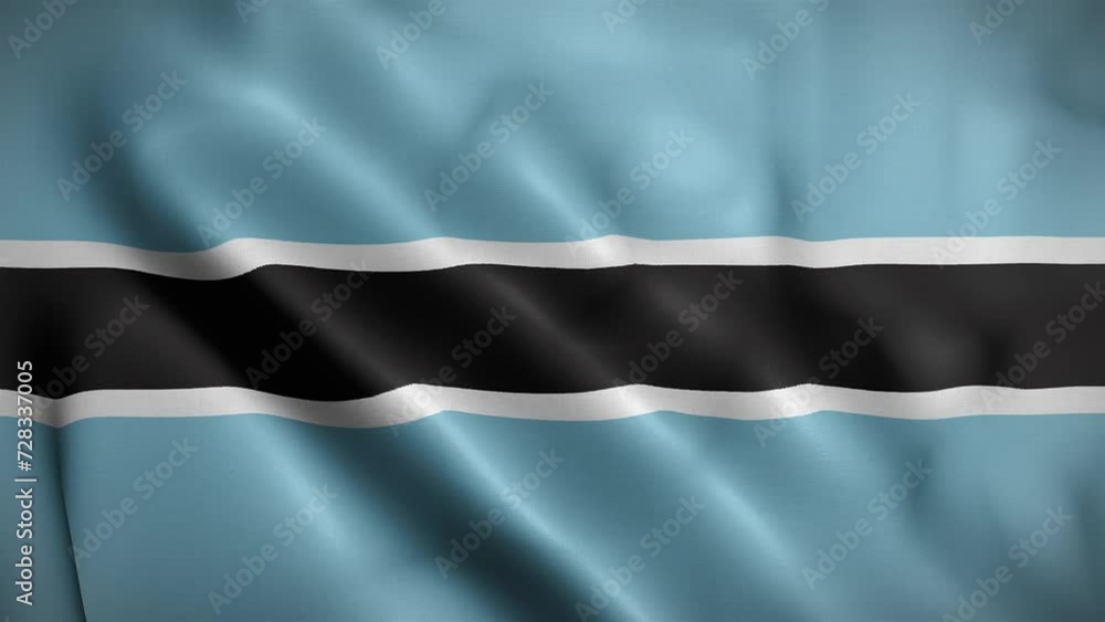 Botswana waving flag, Flag of Botswana Animation, Botswanan Flag Closeup, 4k Botswanan Flag ...