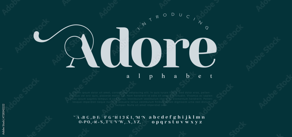 Adore elegant alphabet and tech fonts. Lines font regular uppercase and ...