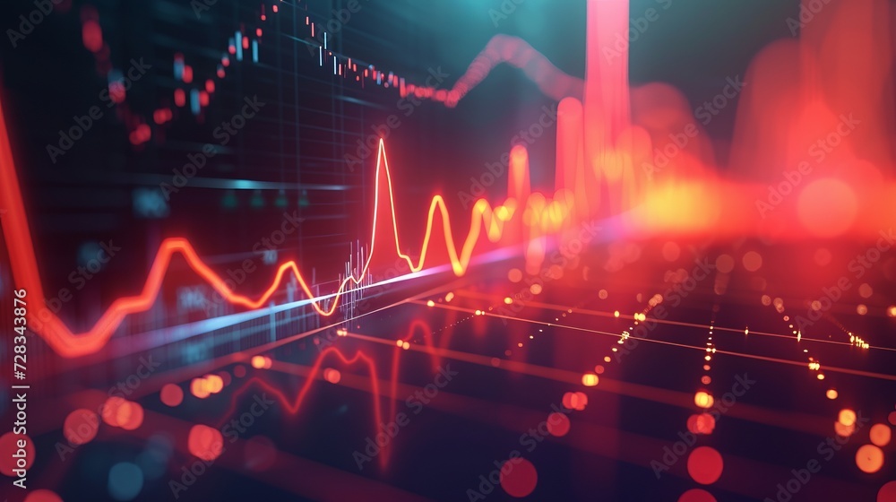 Visualizing Trends: Dual-Line Graph Illustrating Decline Stock ...