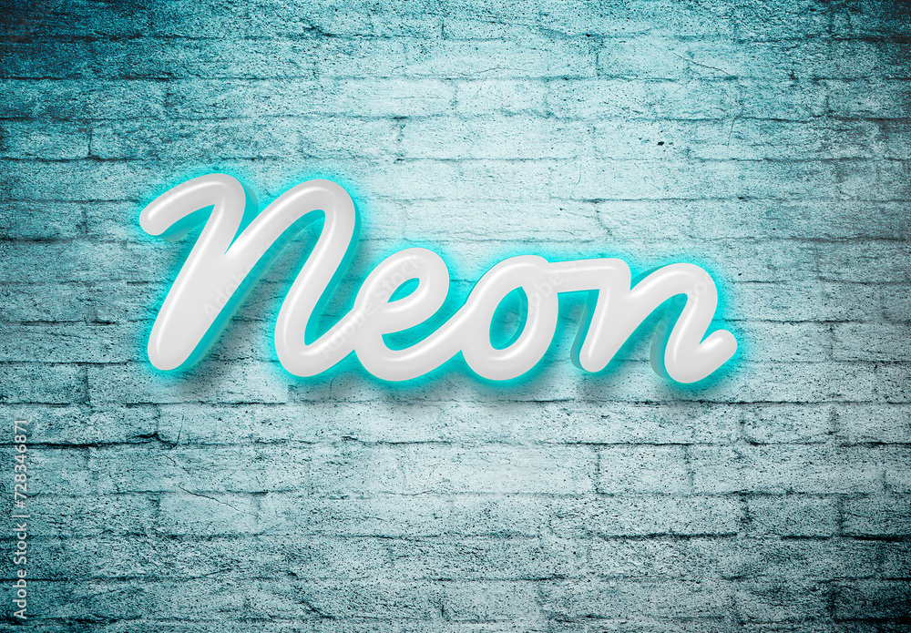 Clear Neon Text Effect Stock Template | Adobe Stock
