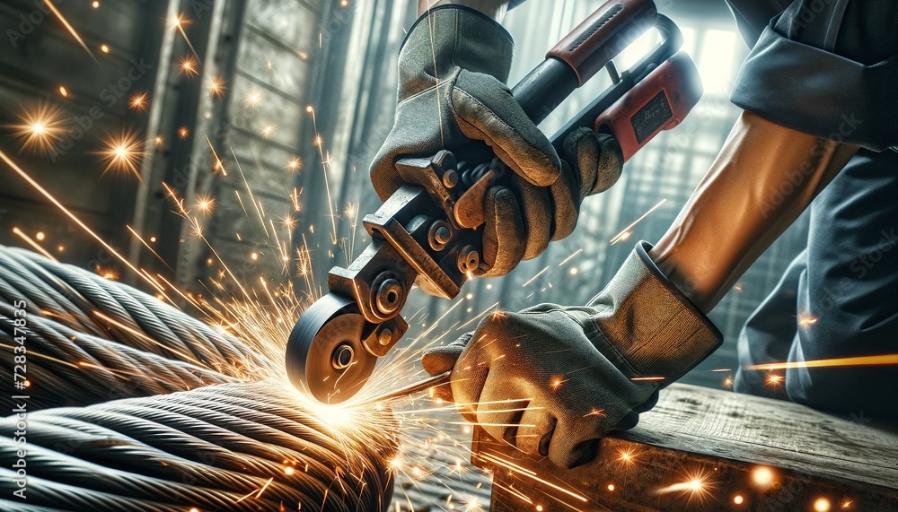 Zooming in on cutting steel cable to length - The precise action of ...