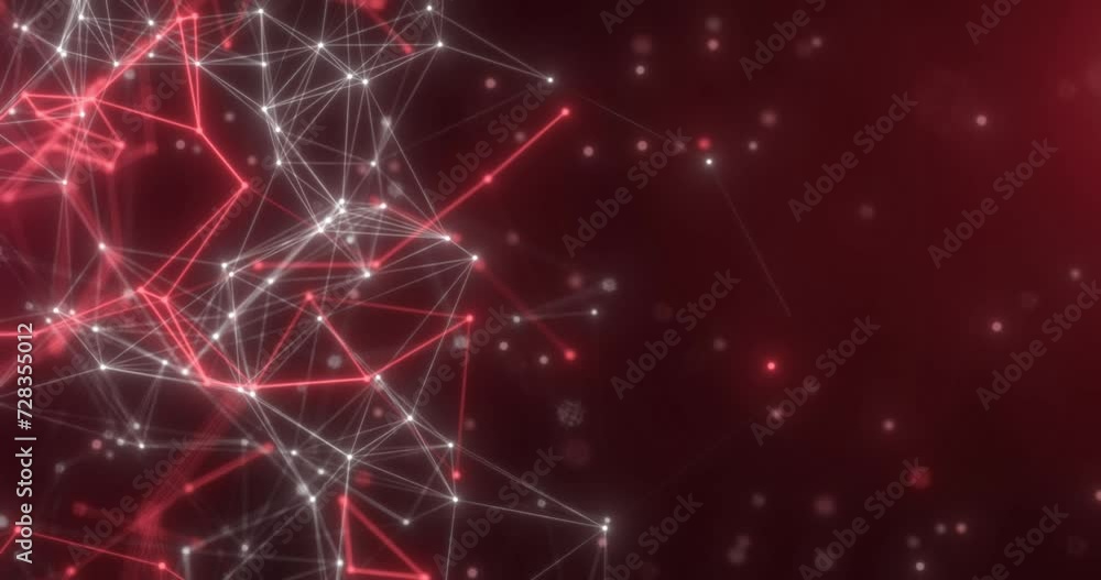 Abstract Animated Background That Resembles A Neural Network Visualization Network Connection