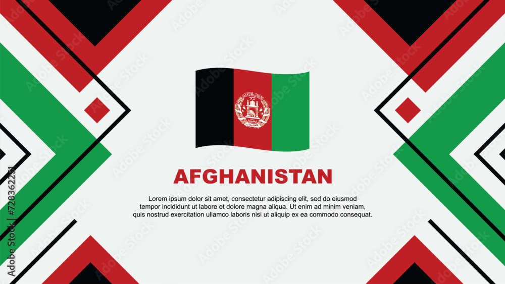 Afghanistan Flag Abstract Background Design Template. Afghanistan ...