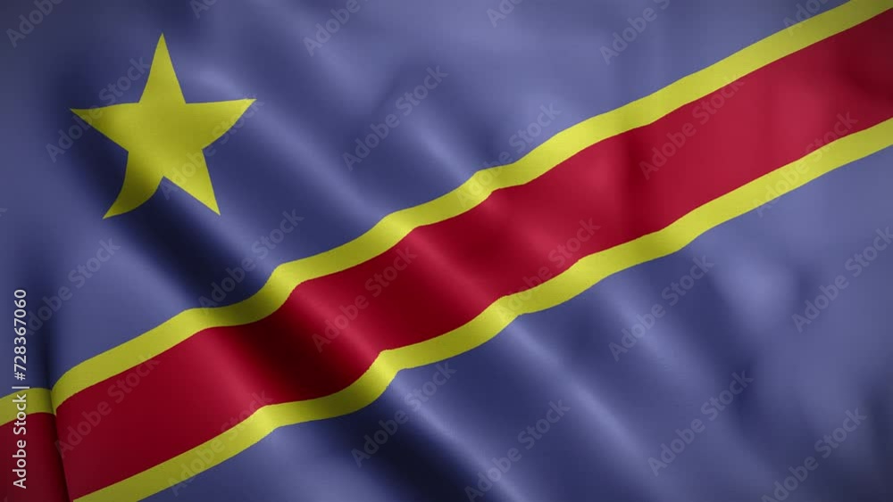 Democratic Republic of the Congo waving flag, Flag of Democratic ...