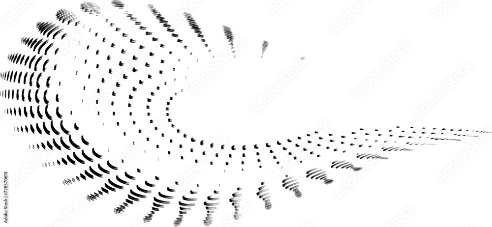 Rounded dashed frame with contour shift and radial rays. For logos ...