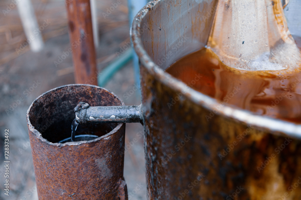 Raw and Organic Vetiver Essential Oil is extracted at the local ...