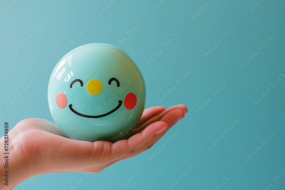 Ilustracja Stock: Happy Smiley Emoji cheery disposition Emoticon ...