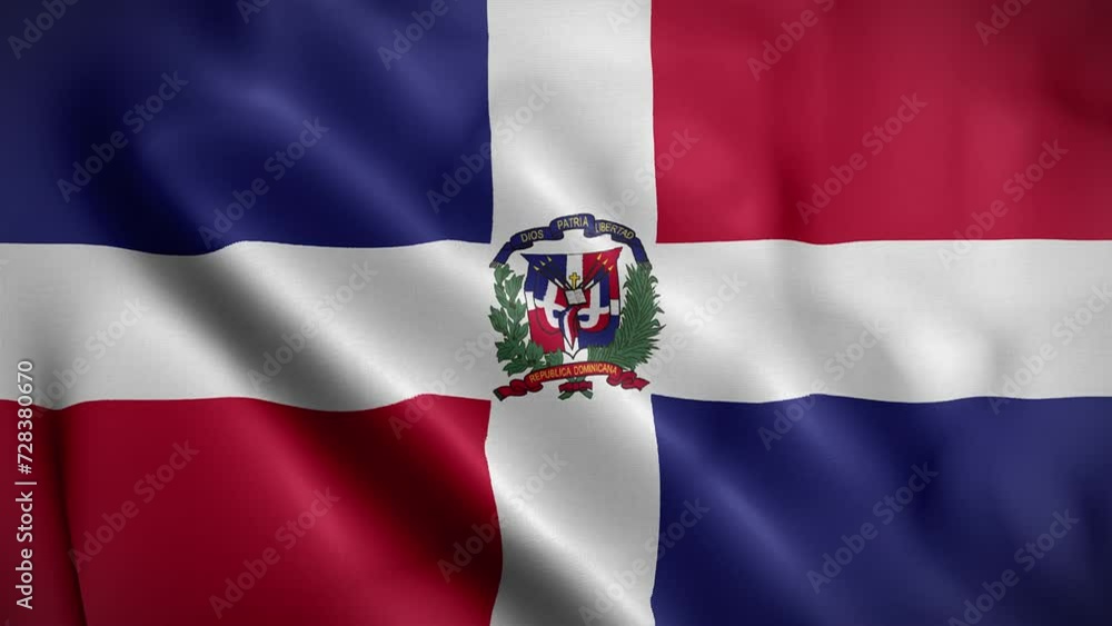 Dominican Republic waving flag, Flag of Dominican Republic Animation ...