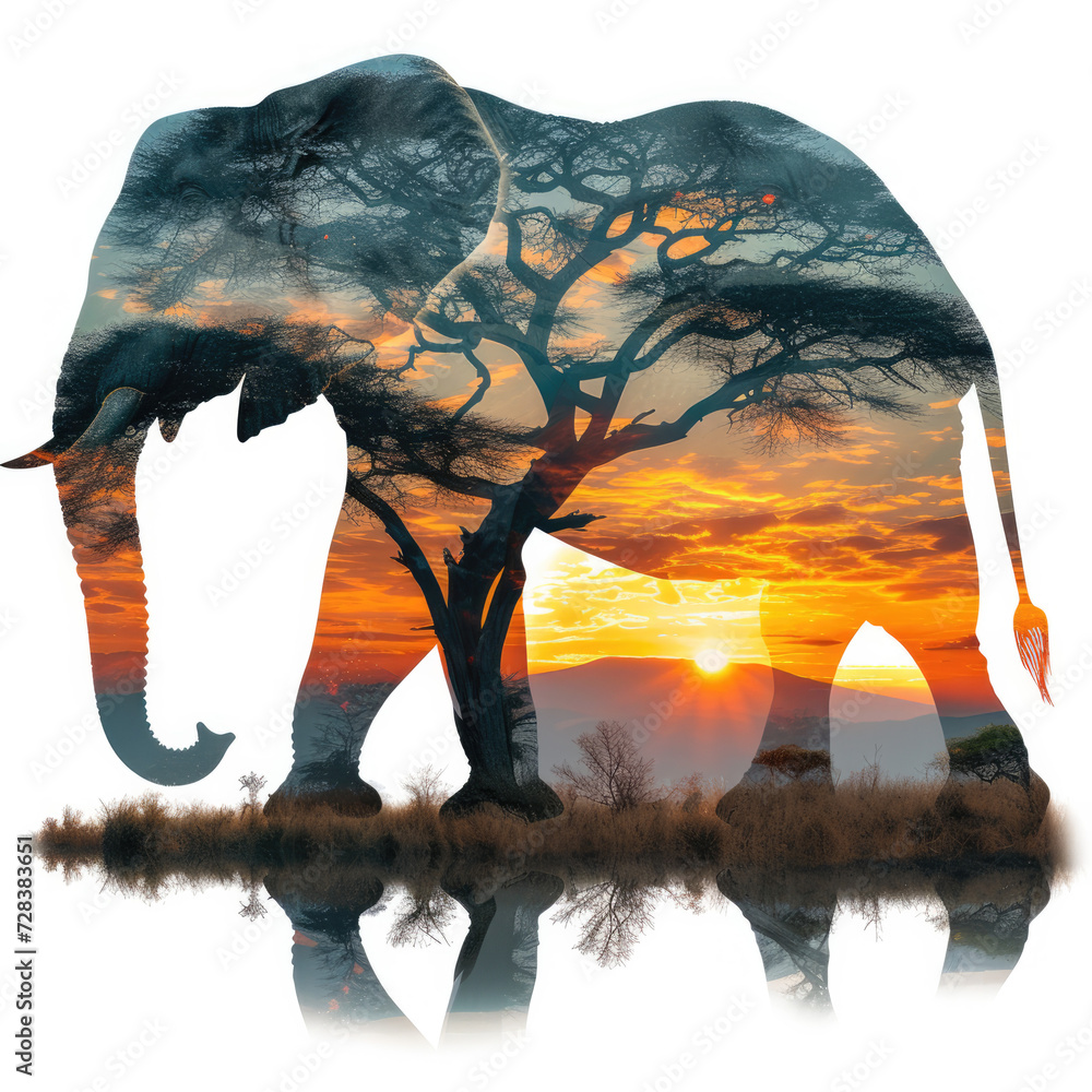 Africa patterned map. Banner with tribal traditional grunge pattern ...