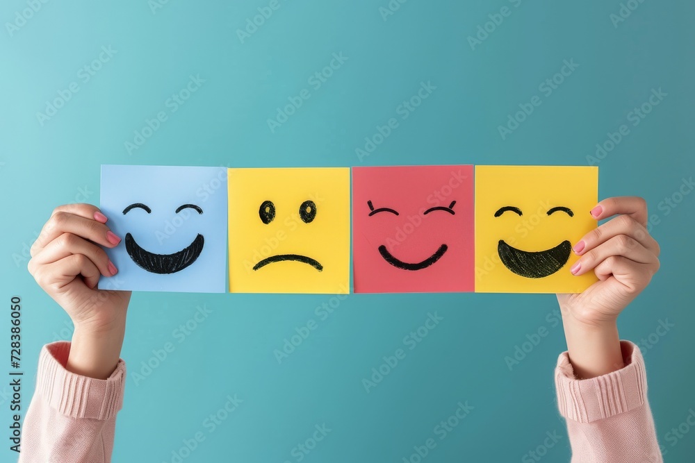 Happy Smiley Emoji courteous Emoticon, colored Symbol adhesive note ...
