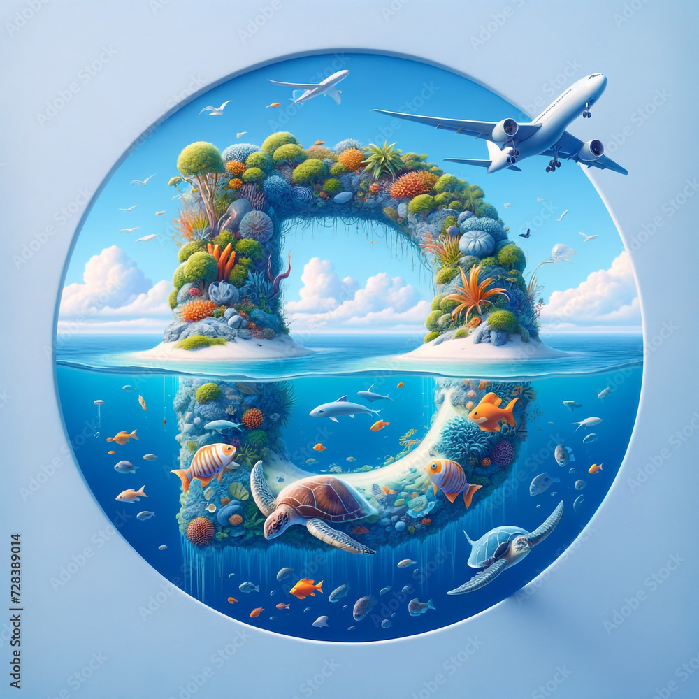 letter alphabet D island beautiful travelling by Digital imaging design ...