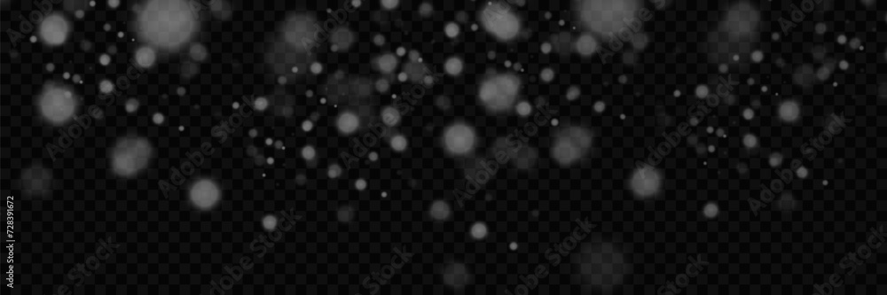 Sparkling magical dust particles. White sparkles sparkle with a special ...