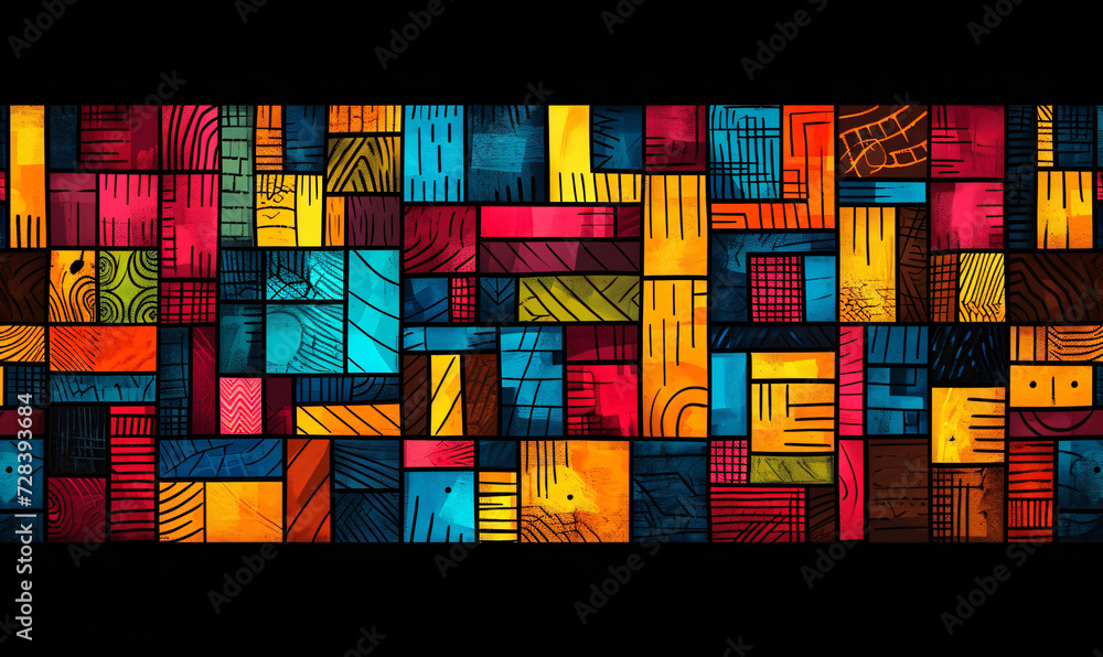 Wallpaper inspired by the colorful and geometric patterns of Kente ...