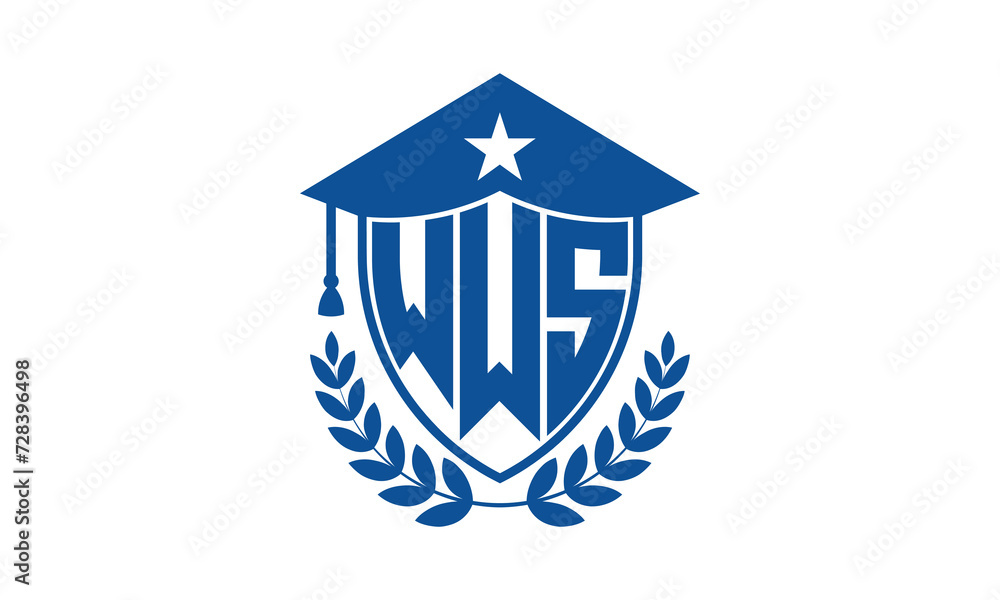 WWS three letter iconic academic logo design vector template. monogram ...