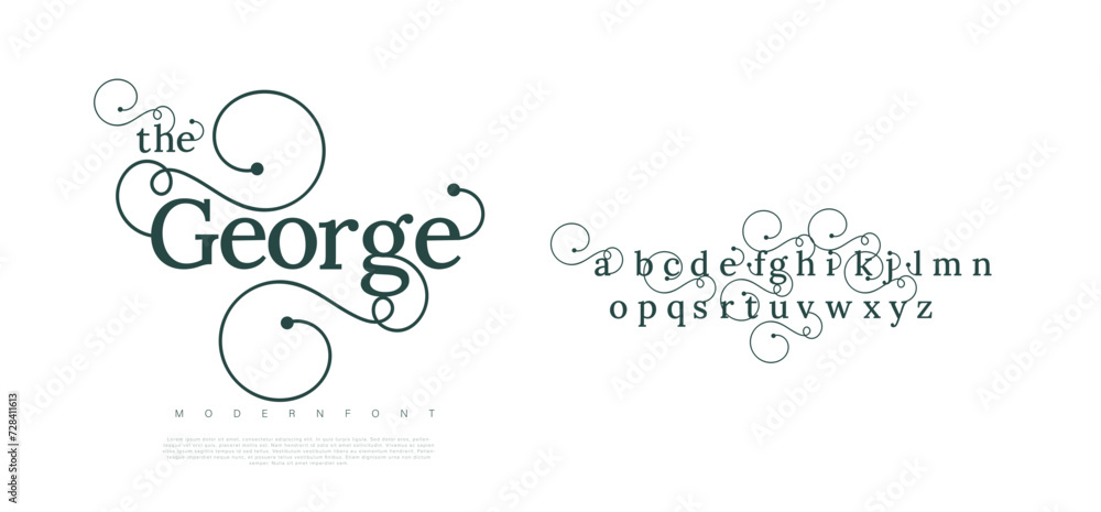 George Elegant alphabet letters font and number. Classic Lettering ...