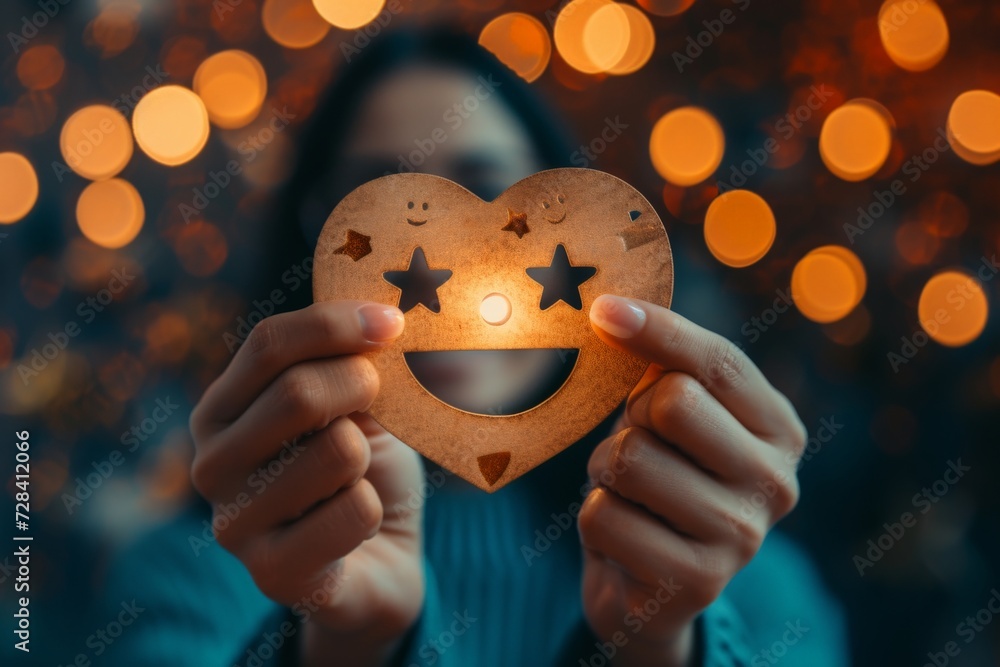 Smiling Emoji engage Smiley, Vector Design response. Star rating love ...