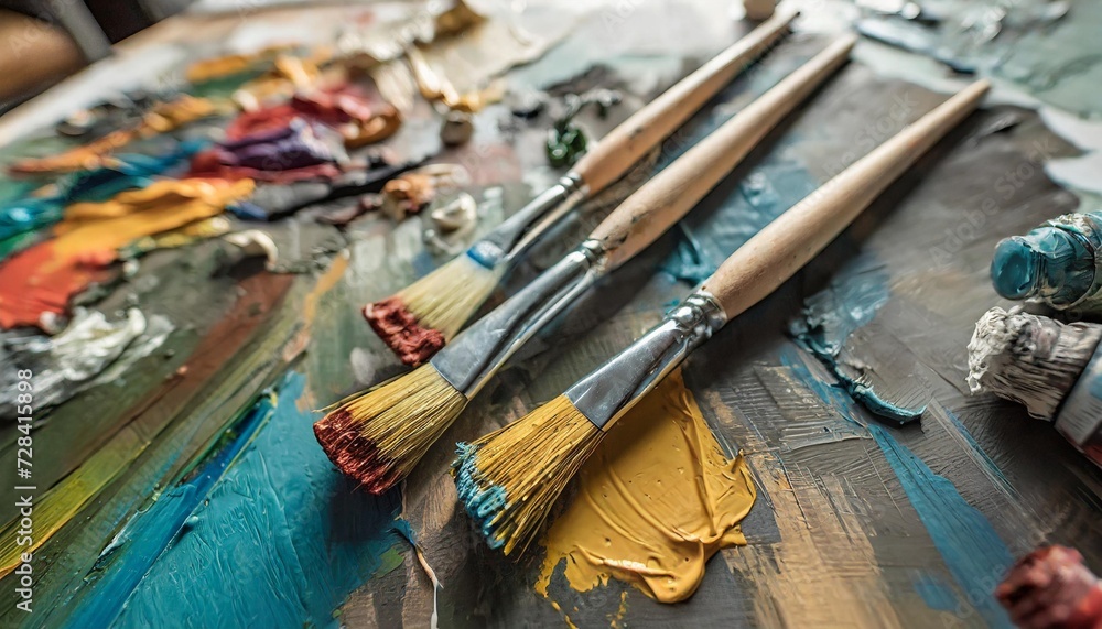 multi colored oil paints wallpaper texture of smears paint created with ...