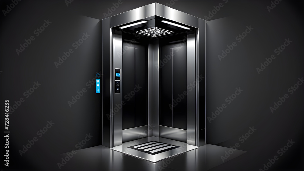 elevator 3d icon clipart isolated on a black background Stock ...