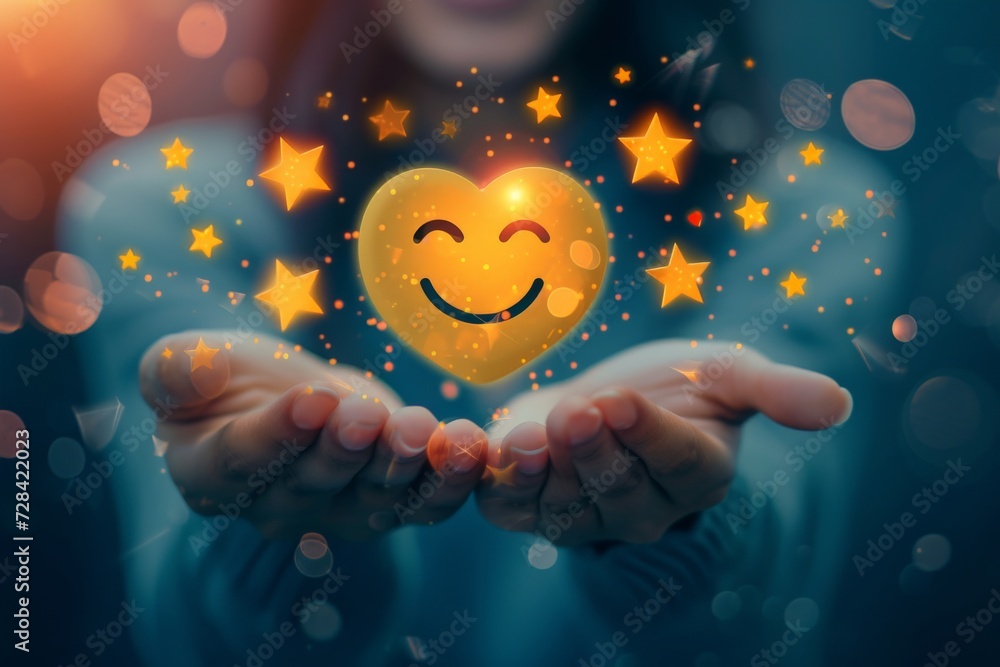 Blessed emoticon verbal expression star ratings. Sociable passionate ...