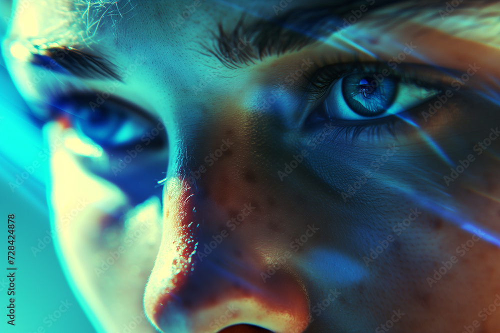 Victory's Gaze: A Macro Portrait Captures the Determined Expression on ...