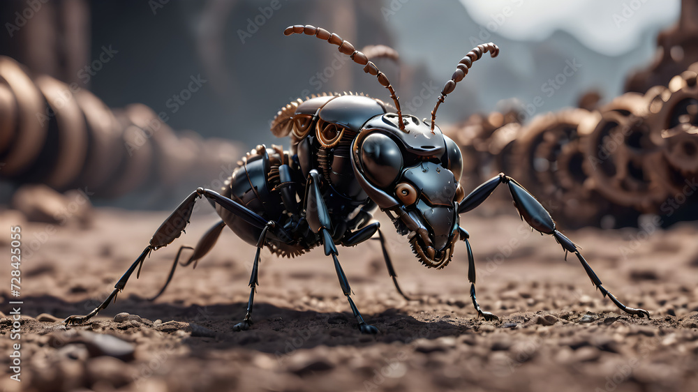 Snow-covered Christmas tree adorned with festive decorations in a ...