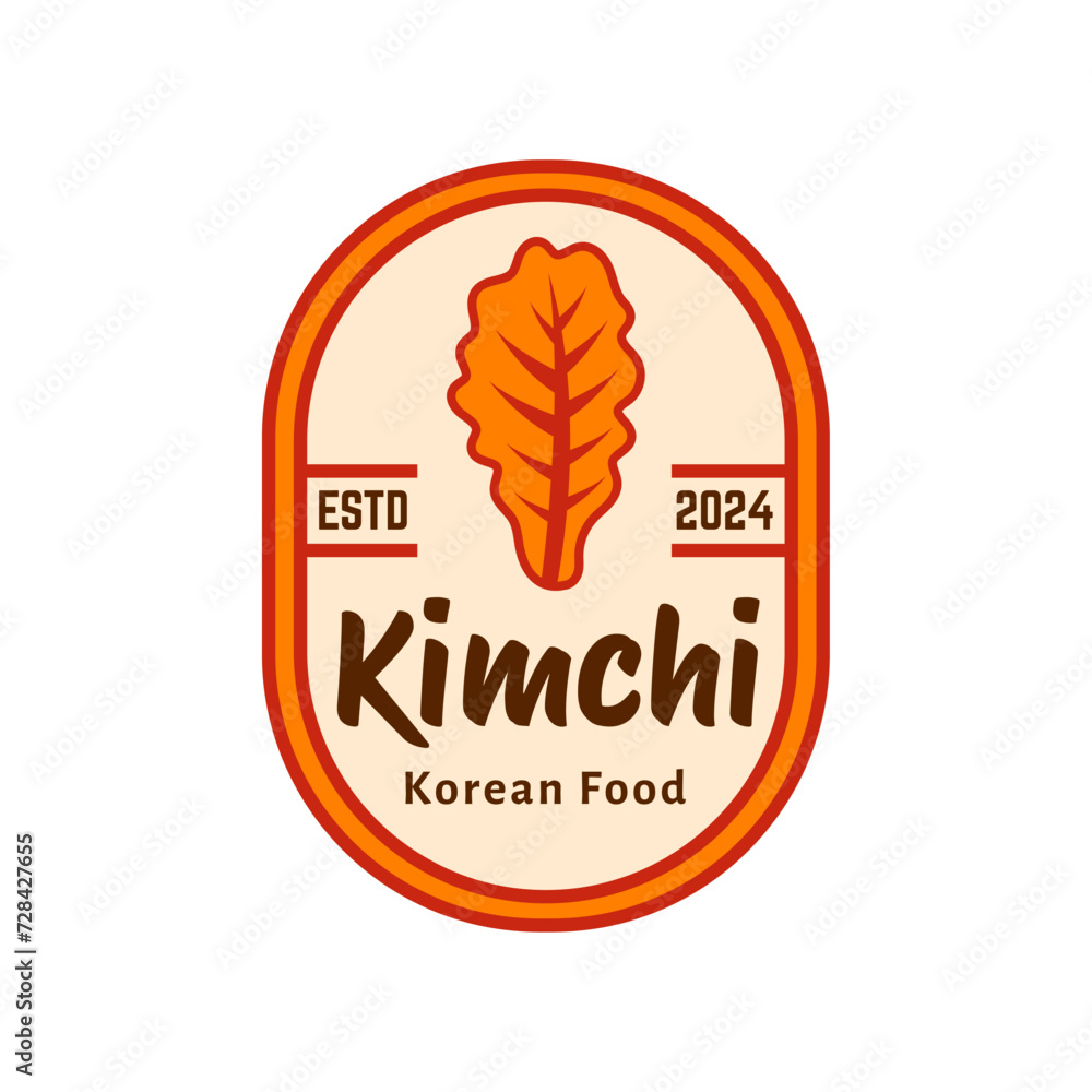 Kimchi Logo Korean Food Vector Template, for Organic Healthy ...