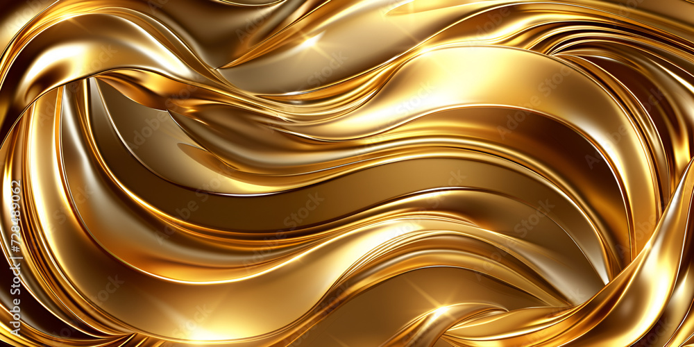 A gold background with the image of a wavy pattern. Gold background ...