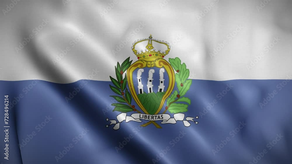 San Marino waving flag, Flag of San Marino Animation, Sammarinese Flag ...