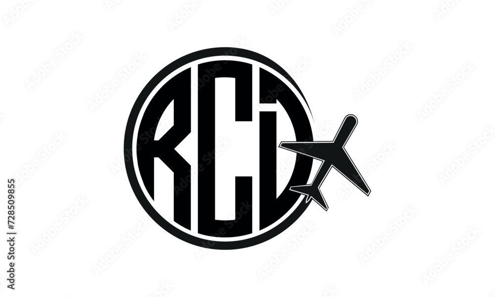 RCD three initial letter circle tour & travel agency logo design vector ...