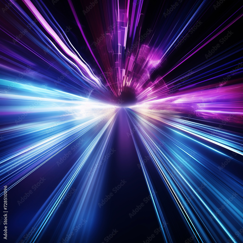 Abstract background of high speed traffic on the road, digitally ...