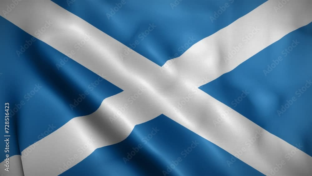 Scotland waving flag, Flag of Scotland Animation, Scottish Flag Closeup ...